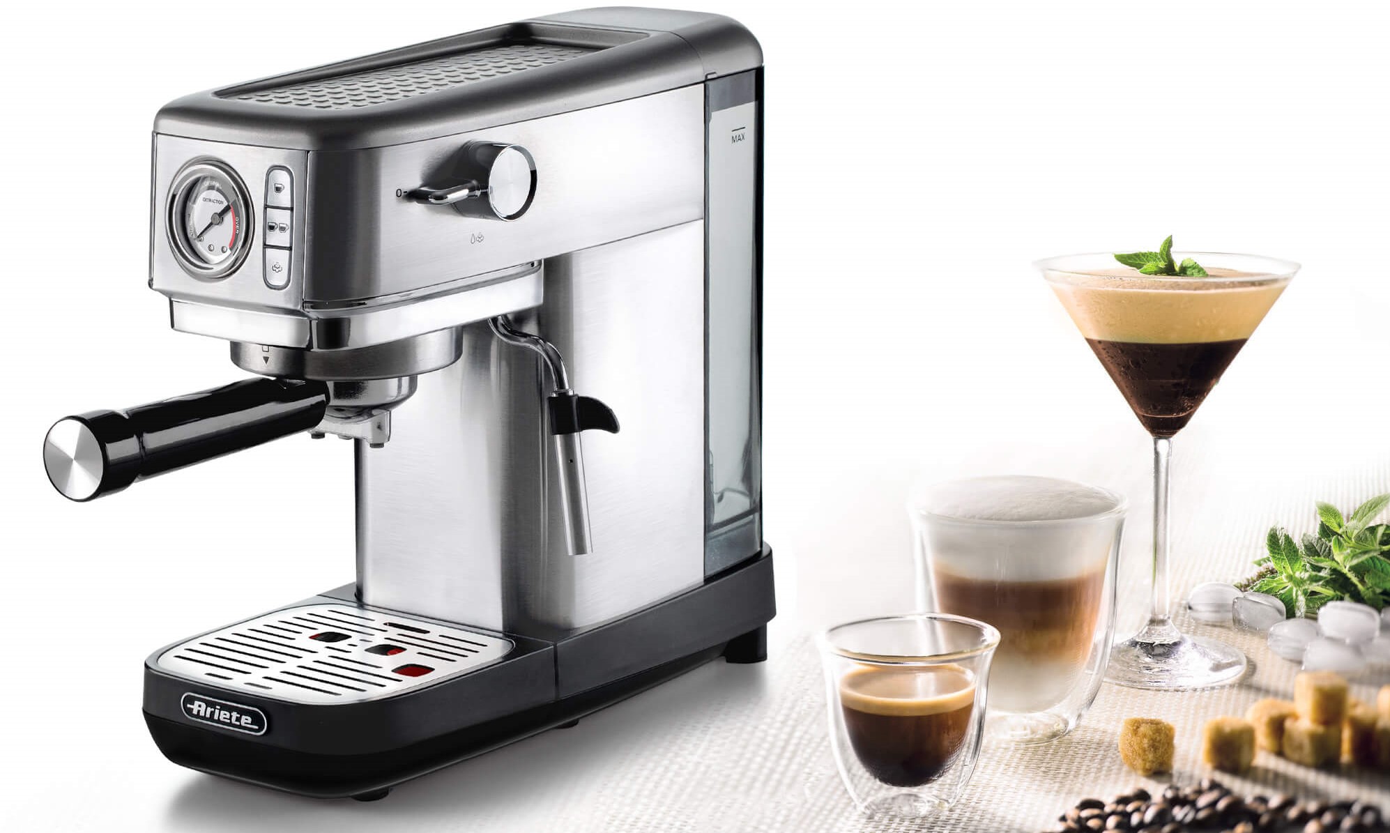 Macchina per caffè espresso con manometro in metallo | Macchina caffè ...